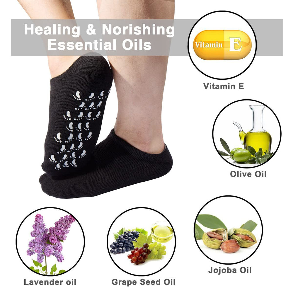 Codream Large Men's Moisturizing Gel Socks – Foot Care for Dry, Rough ...