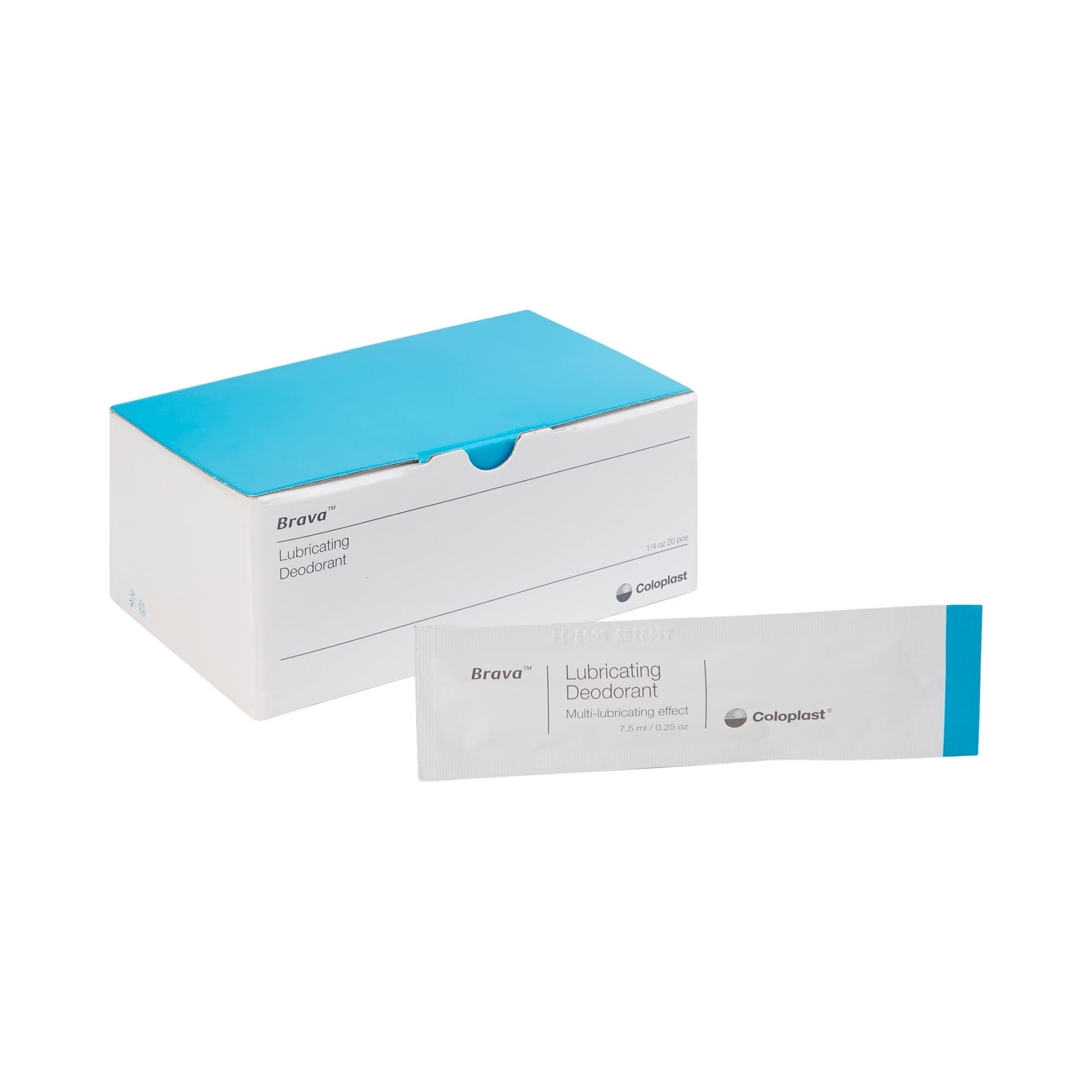 Coloplast Brava Lubricating Deodorant Sachets – 0.27 oz, Box of 20 (SK ...