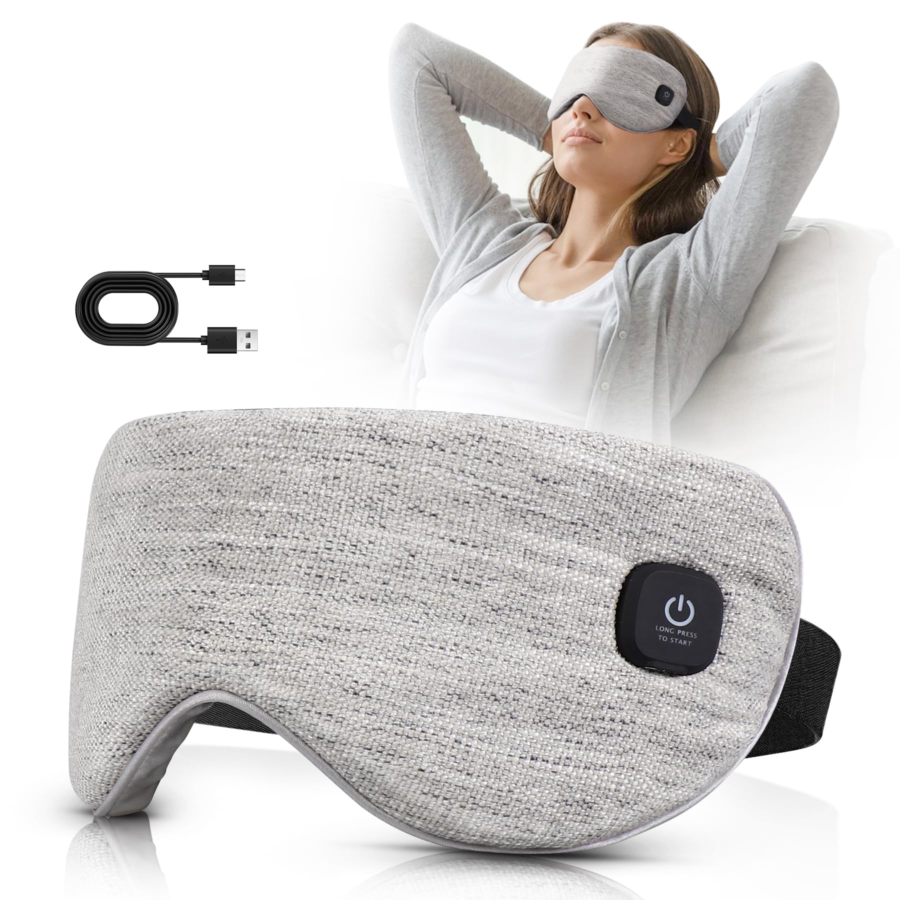 COMFYTHERA Cordless Heated Eye Mask – Travel-Ready Warm Eye Therapy ...
