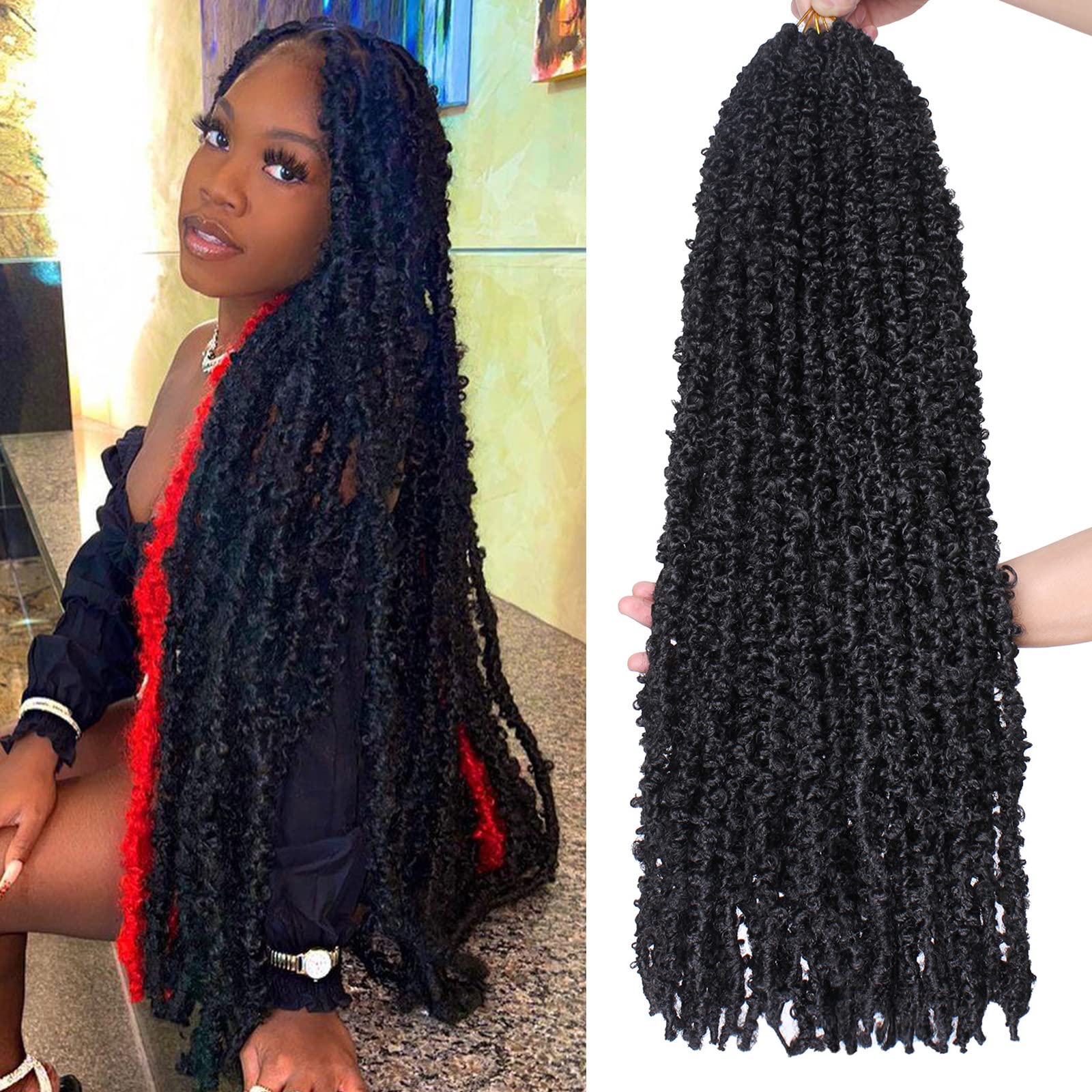 Leeven 30-Inch Butterfly Locs Crochet Hair – Distressed Goddess Locs ...