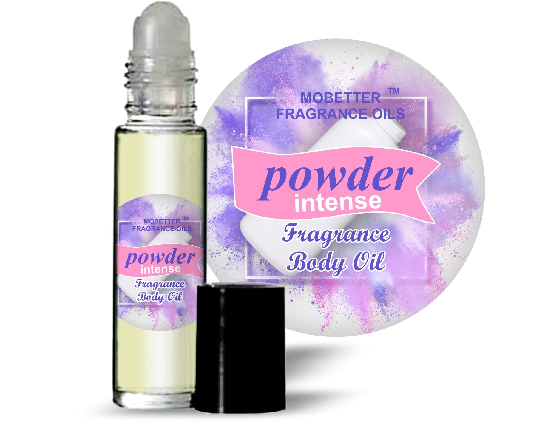 MOBETTER Fragrance Oils Powder Intense – Unisex Alcohol-Free Body Oil ...