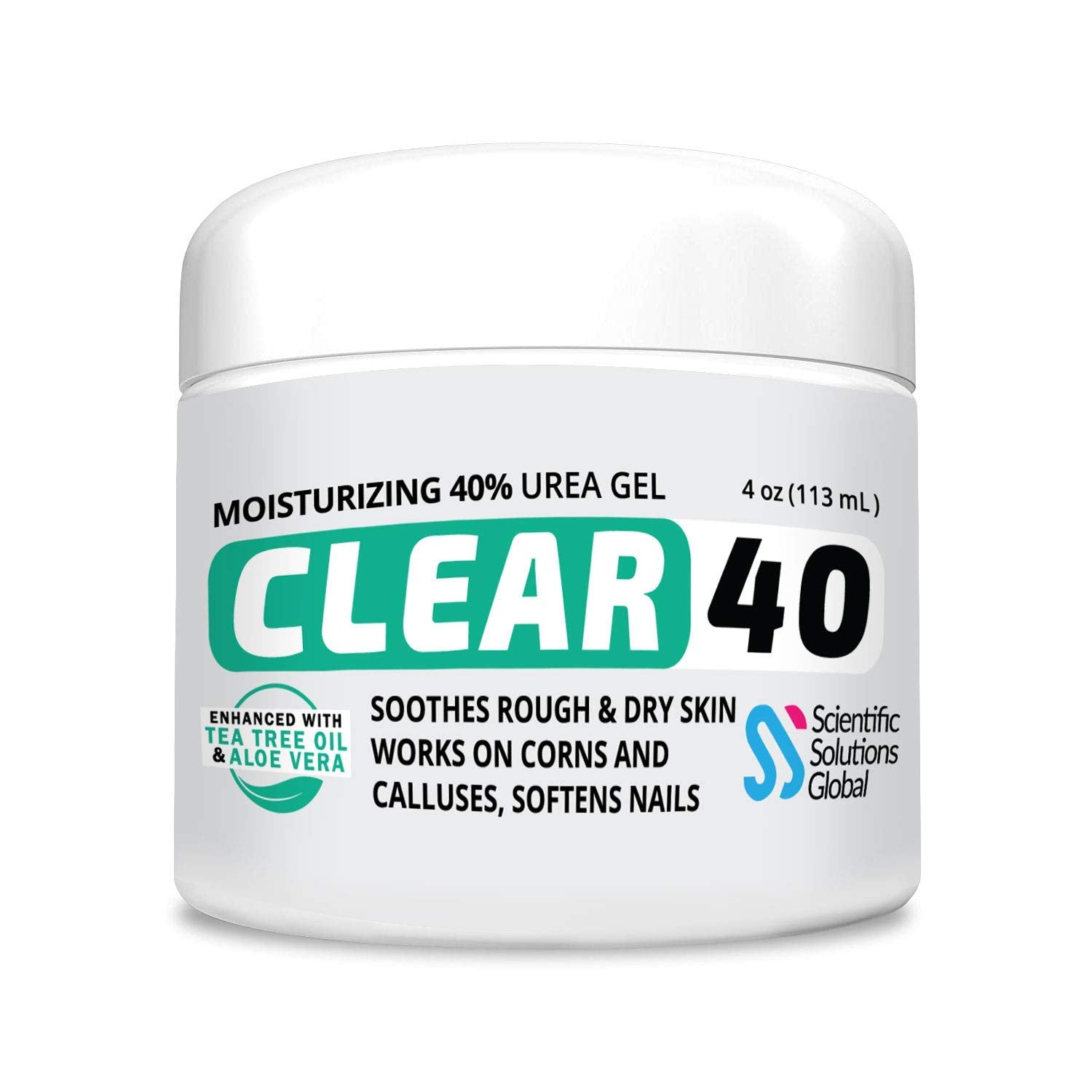 CLEAR 40% Urea Gel 4 oz with Tea Tree & Coconut Oil | Scientific Solut ...