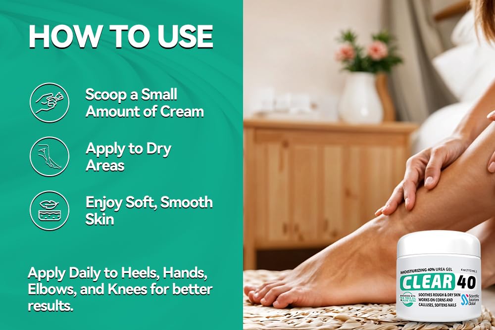 CLEAR 40% Urea Gel 4 oz with Tea Tree & Coconut Oil | Scientific Solut ...